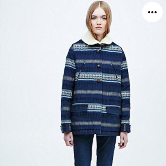 Sessun | Jackets & Coats | Sessun Lakota Shearling Coat In Blue | Poshmark